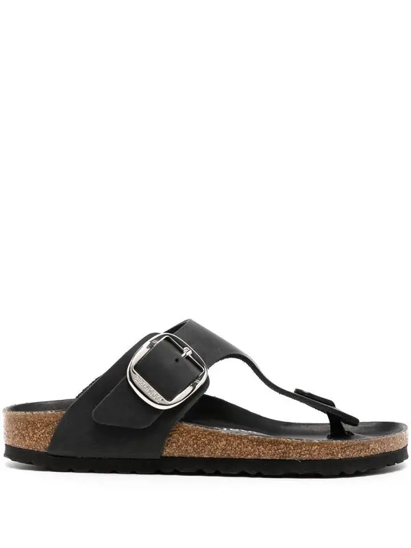 BIRKENSTOCK Gizeh Big Buckle Thong Sandals - Black