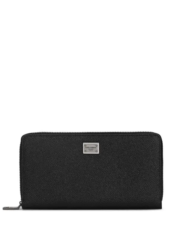 Dolce & Gabbana Zipped Grained Leather Wallet