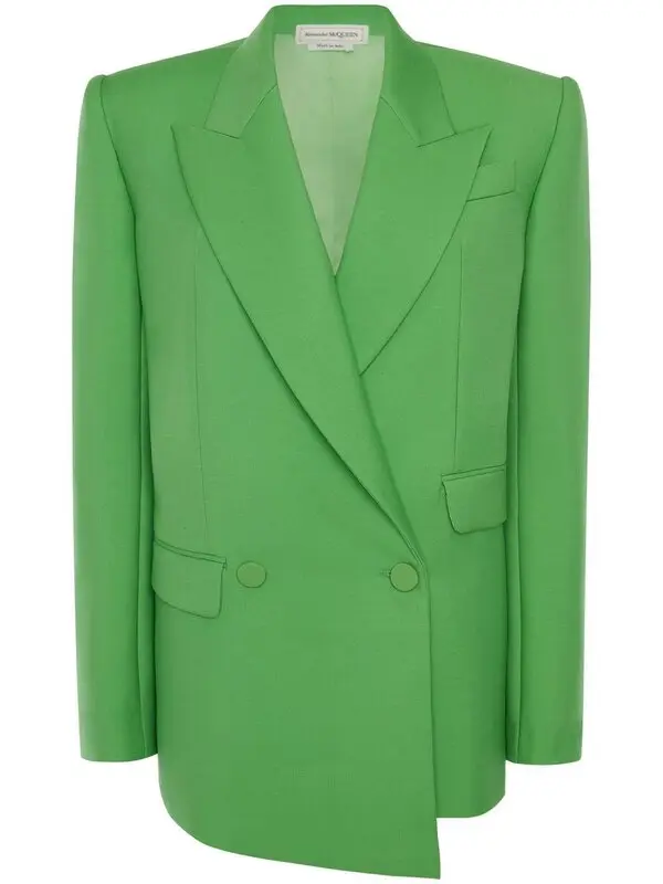 Alexander McQueen Double-breasted Blazer With Asymmetric Hem