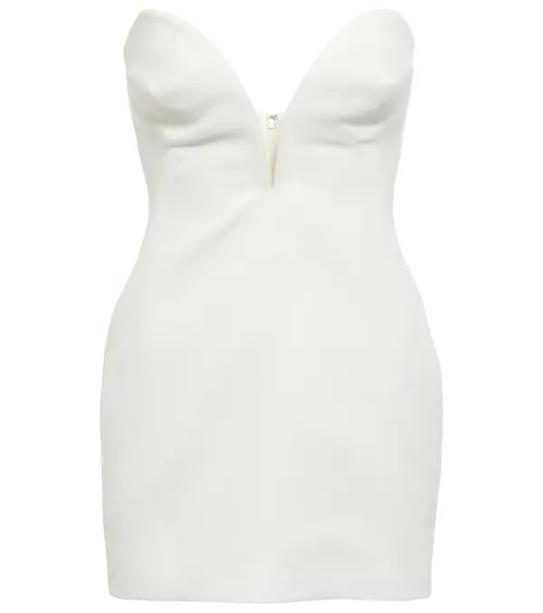 MONOT Mônot Strapless Crêpe Minidress - White