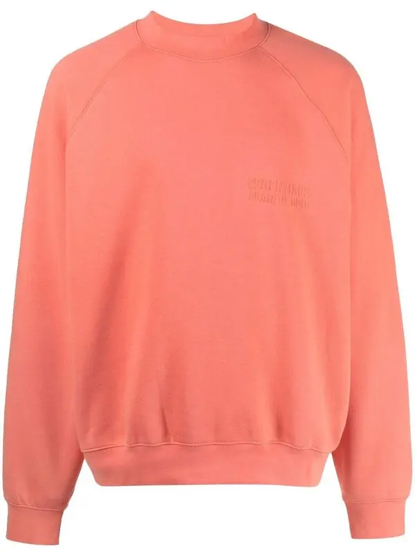 Fear Of God Essentials Logo-print Crewneck Sweatshirt - Orange