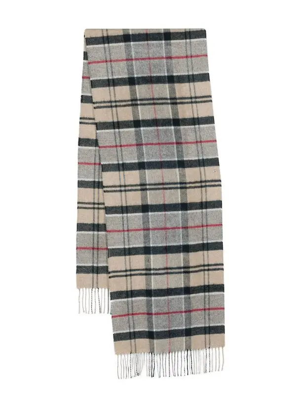 Barbour Tartan Check-pattern Scarf - Grey