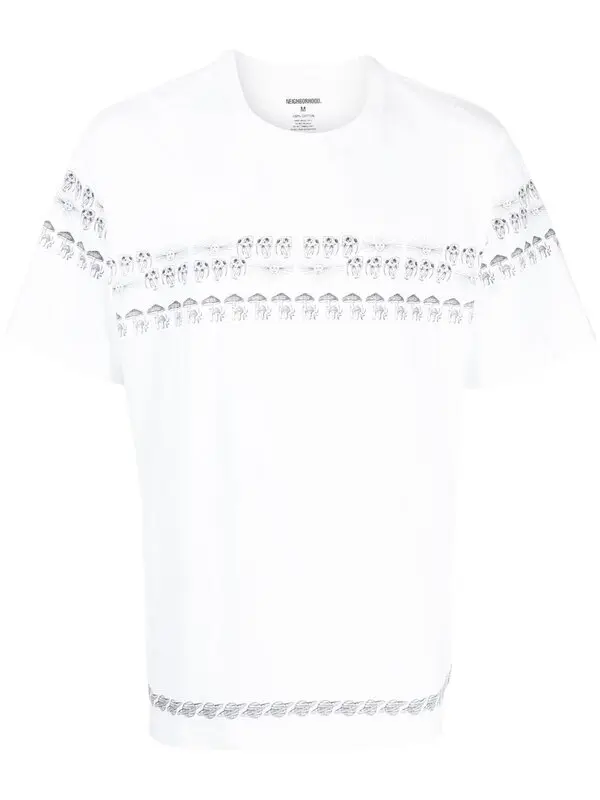 NEIGHBORHOOD Mushroom-print Detail T-shirt - White