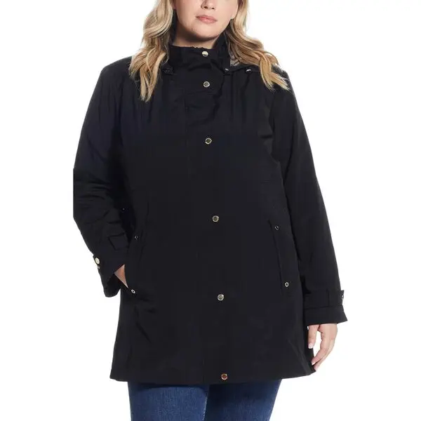 Gallery Water Resistant Raincoat - Black