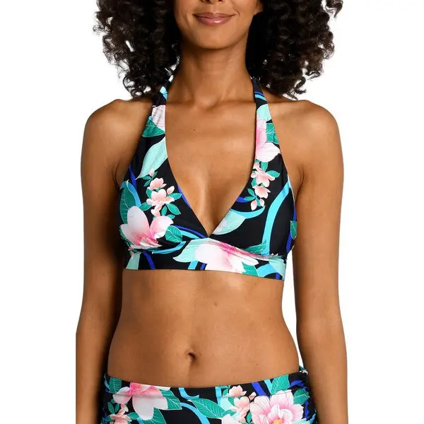 La Blanca Nightfall Banded Halter Bikini Top