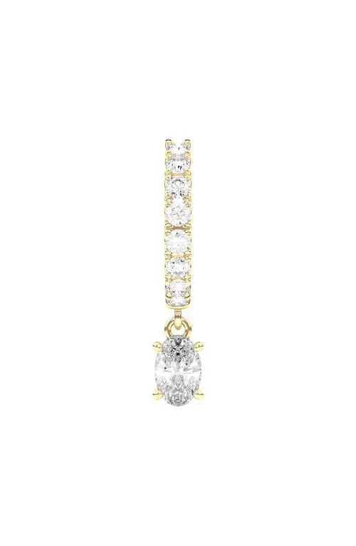 HAUTECARAT Lab Created Diamond Drop Huggie Hoop Earrings - 18k Yellow Gold