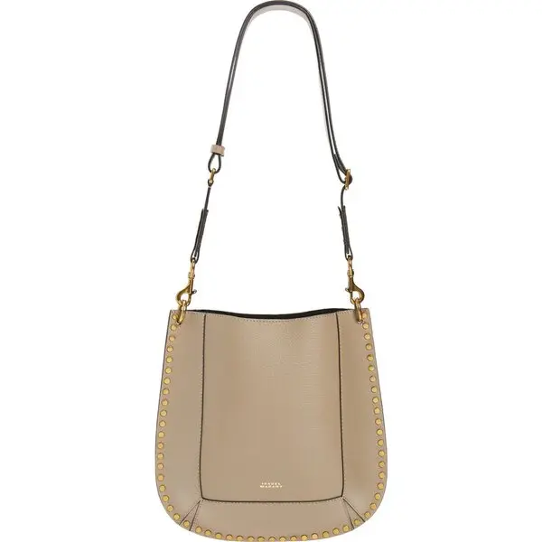 Isabel Marant Oskkan Leather Shoulder Bag - Taupe