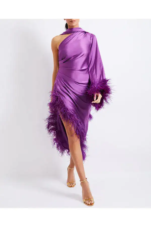 strapless open back dress Mariette Premium Chiffon Plunge-Neck Open-Back Mini Dress in Baby Pink