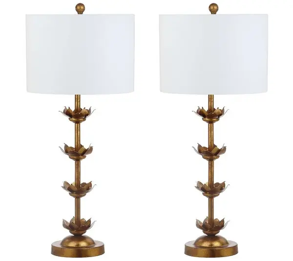 SAFAVIEH Lani Leaf Table Lamps, Set Of 2