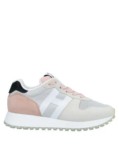 Hogan Low-top Sneakers With Brand Logo - Beige