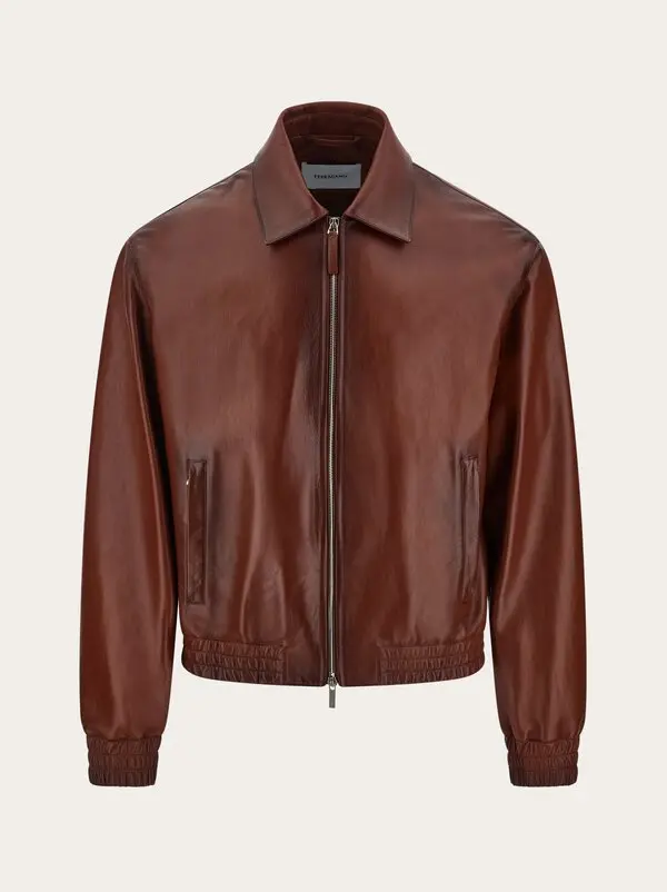 FERRAGAMO Nappa Blouson - Brown