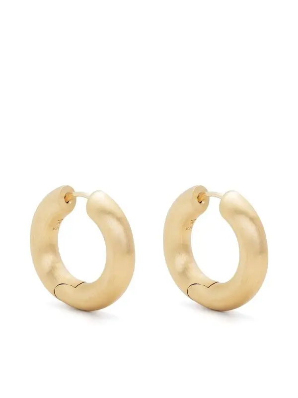 Tom Wood Chunky Hoops Satin Earrings