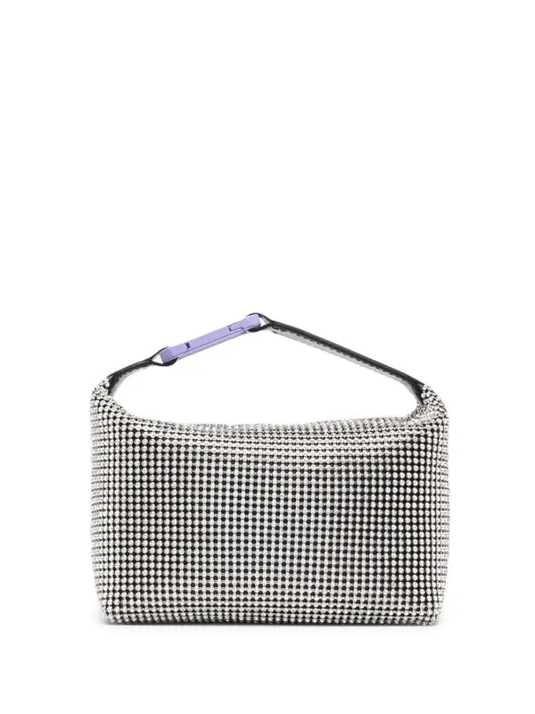 EERA Crystal-embellished Moon Bag - Black
