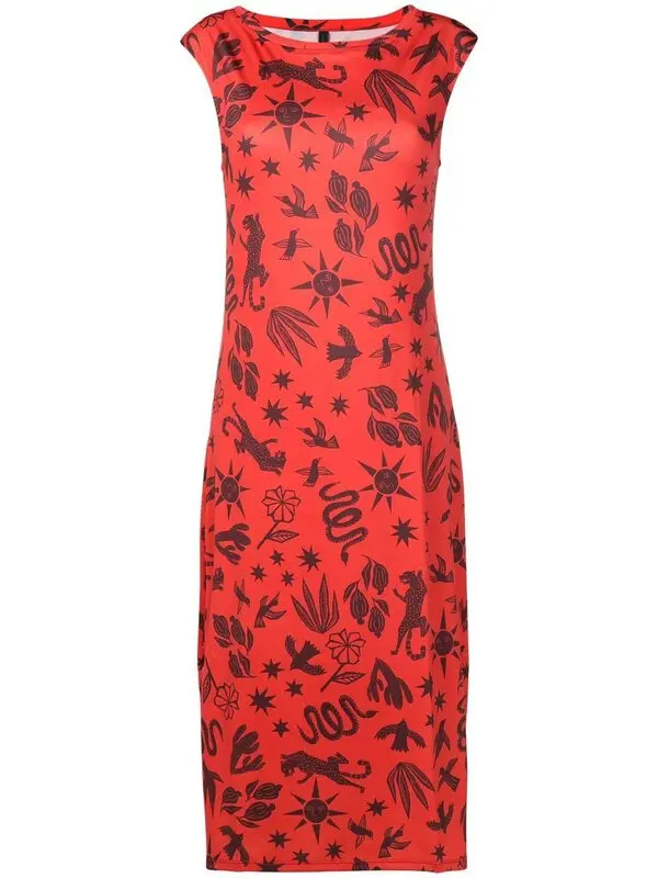 LYGIA & NANNY Zababa Estampado T-shirt Dress - Brown