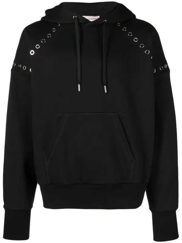 Alexander McQueen Eyelet-embellished Hoodie