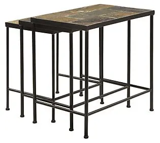 4D CONCEPTS 3 Piece Nesting Tables With Slate T Ops - One-color ...