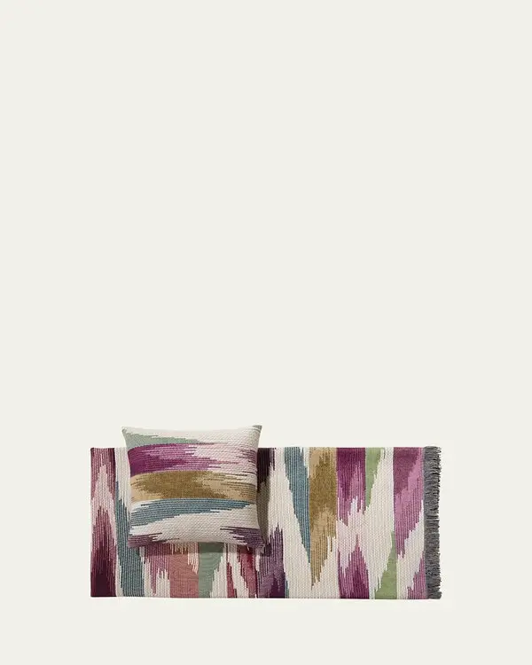 Missoni Alanis Textured Jacquard Down Cushion - Arancio Multi