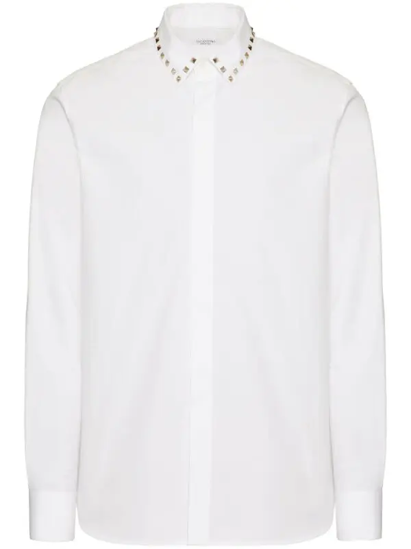 Valentino Garavani Untitled Stud Cotton Shirt