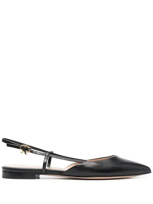 GIANVITO ROSSI Ascent 05 Slingback Ballerinas - Black