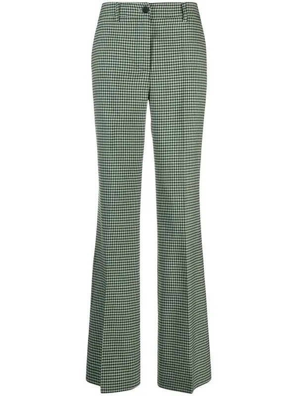 P.a.r.o.s.h Lioned Gingham Flared Trousers