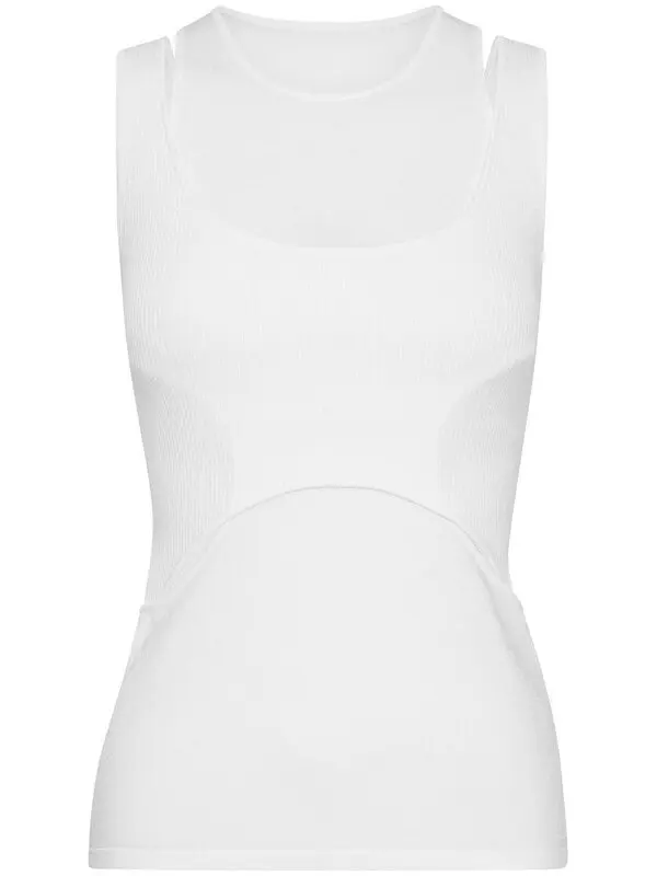 DION LEE Interlink Knitted Tank Top - White