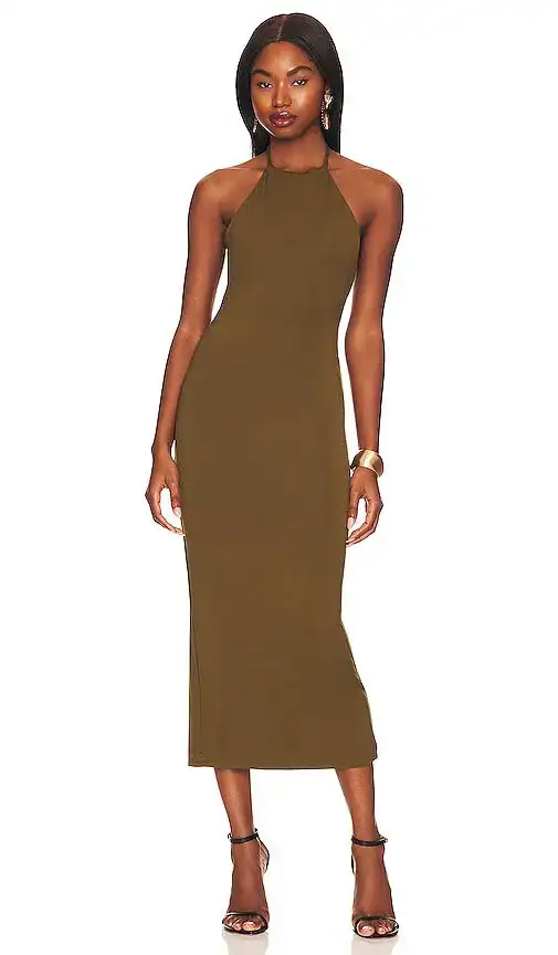 olive green dress revolve REVOLVE DRESS – Urvashi Kaur main image 1