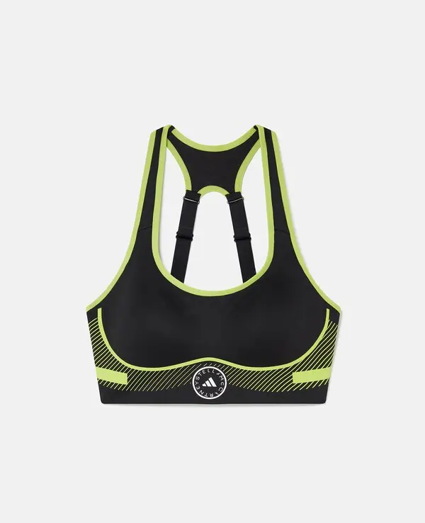 Stella McCartney Truepace High Impact Sports Bra - Black/semi-solar Slime