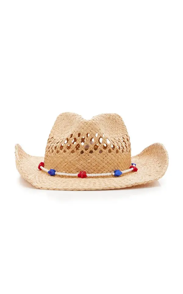 Lack Of Color Desert Beaded Straw Cowboy Hat