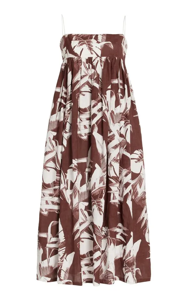 THREE GRACES LONDON Katie Linen Midi Dress