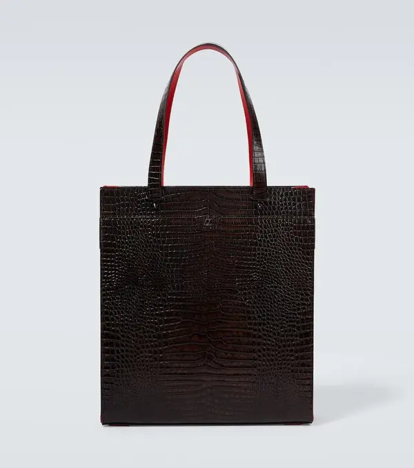 CHRISTIAN LOUBOUTIN Croc-effect Leather Tote