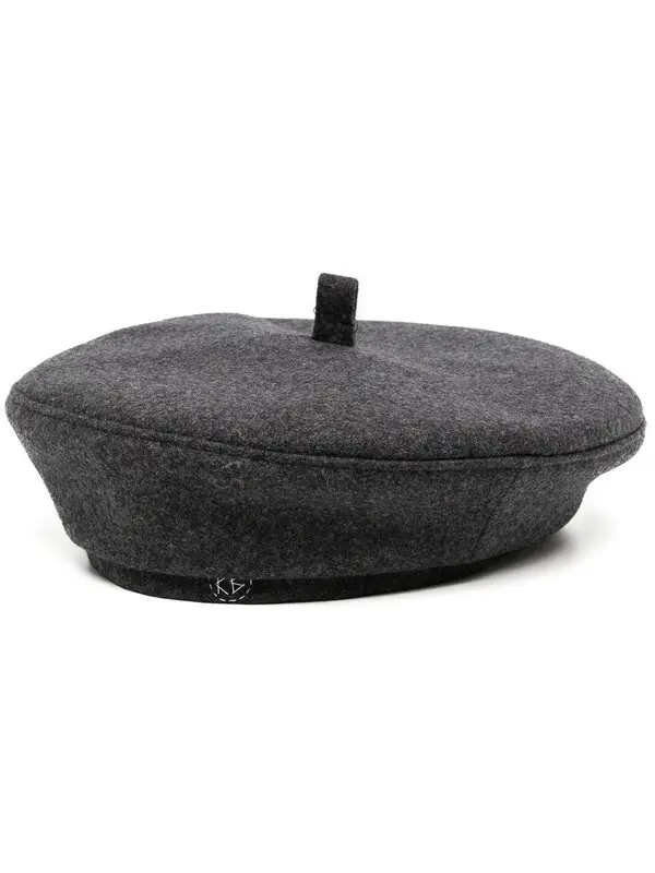 Ruslan Baginskiy Embroidered Logo Beret - Grey