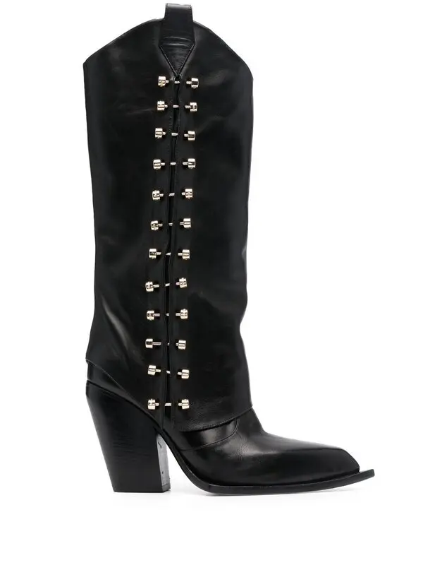 HARDOT Pointed-toe Western Boots