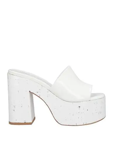 HAUS OF HONEY Leather Slide Sandals - White