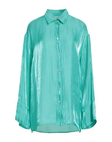 JUCCA Solid Color Woven Shirt - Blue