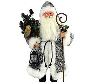 SANTA'S WORKSHOP 15' Santa And Owl By