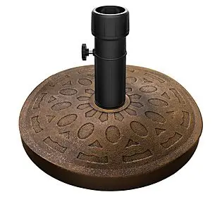 PURE GARDEN 34-lb Decorative Round Patio Umbrel La Base