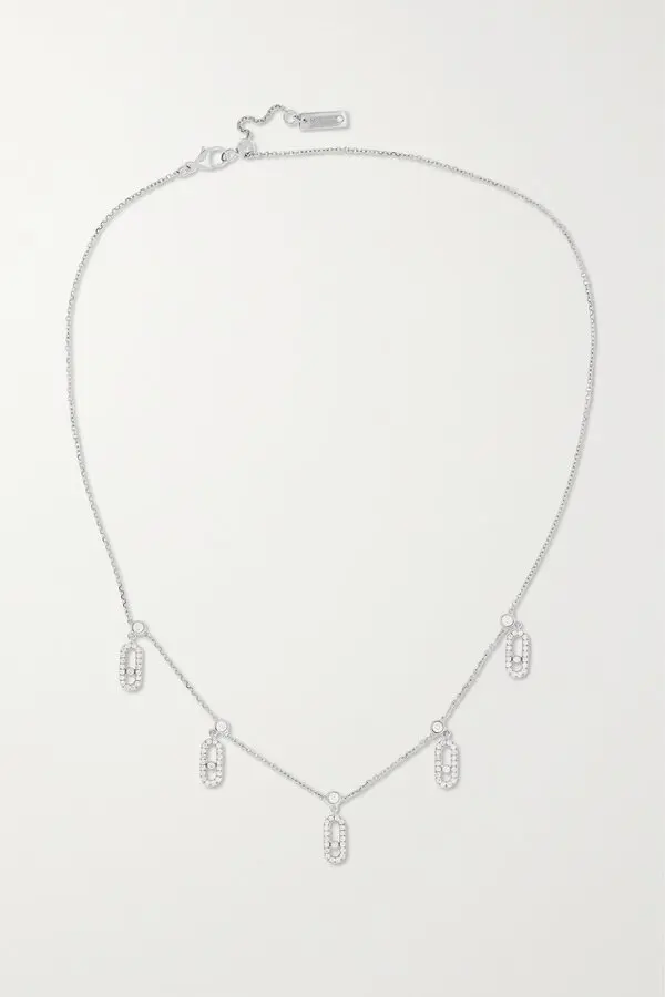 Messika Move Uno Tassel Diamond Choker - Silver