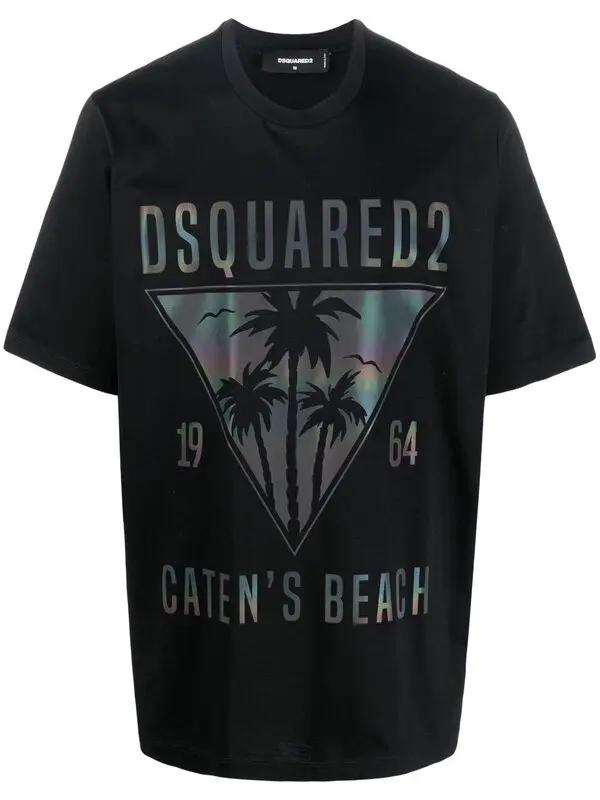 Dsquared2 Graphic-print Logo T-shirt - Black