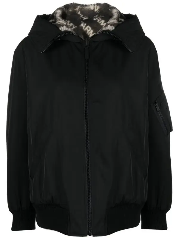 YVES SALOMON Reversible Hooded Bomber Jacket