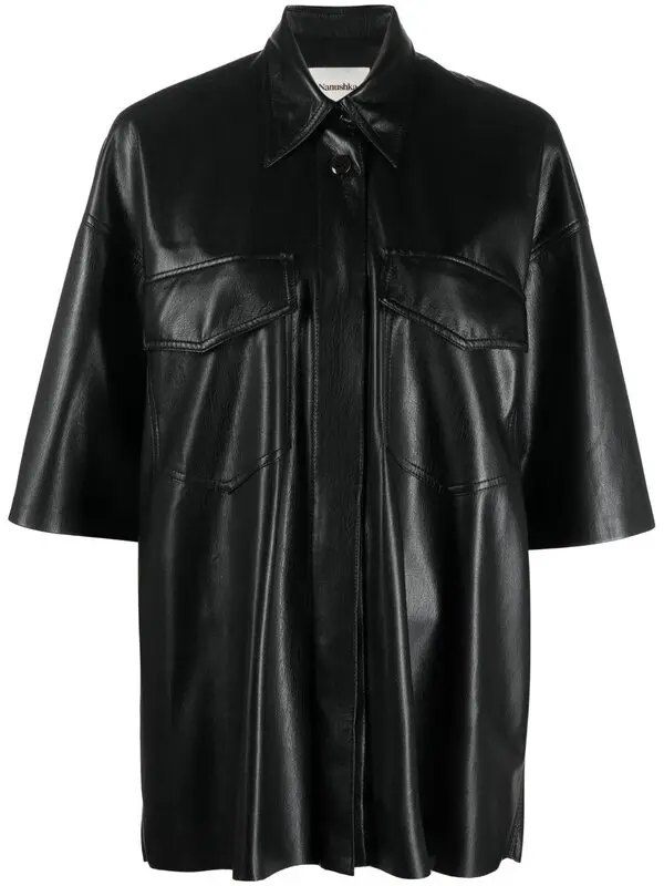 Nanushka Roque Faux-leather Shirt