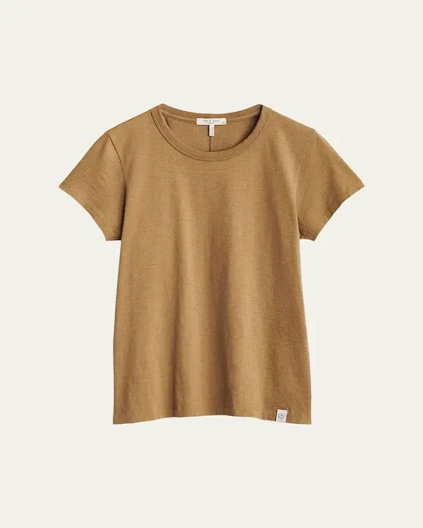 Rag & Bone Slub Crewneck Tee - Khaki