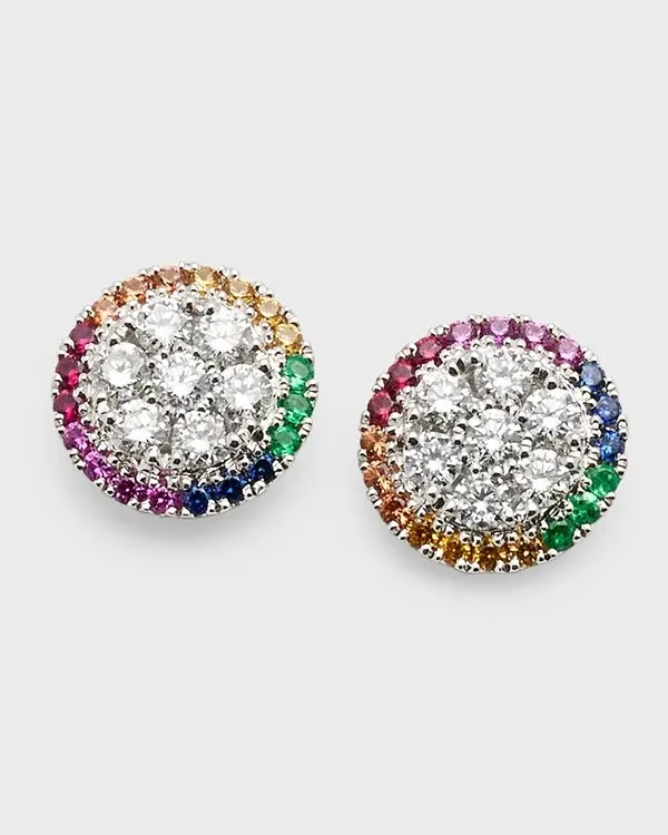 FREDERIC SAGE Firenze Ii 18k White Gold And Sapphire Earrings