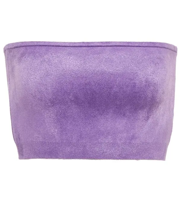 Alaïa Velvet Bandeau Top - Purple