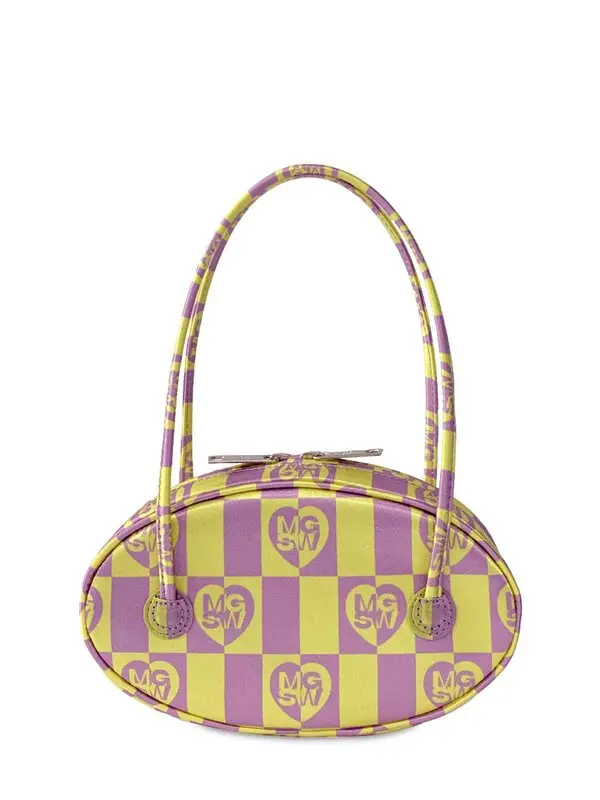 Marge Sherwood Egg Satin Top Handle Bag In Yellow,Purple - 55% Off 