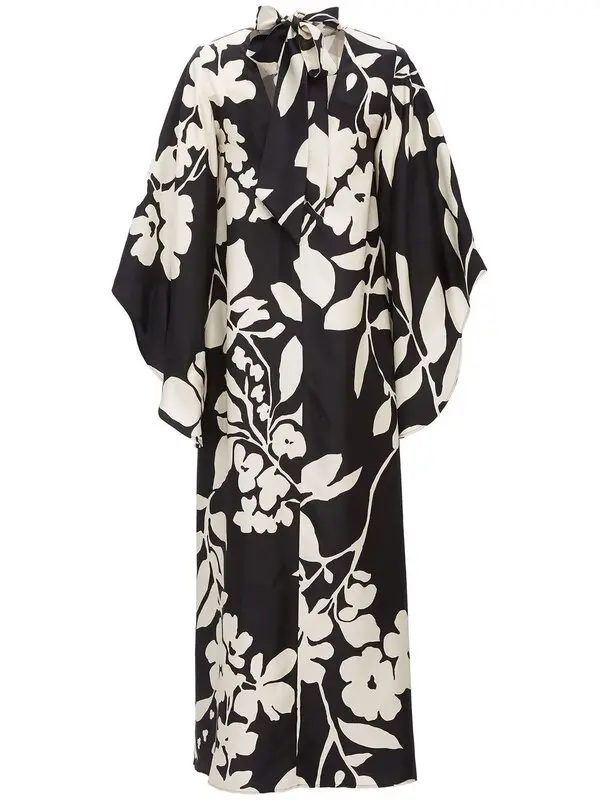 La DoubleJ Magnifico Floral-print Maxi Dress - Black