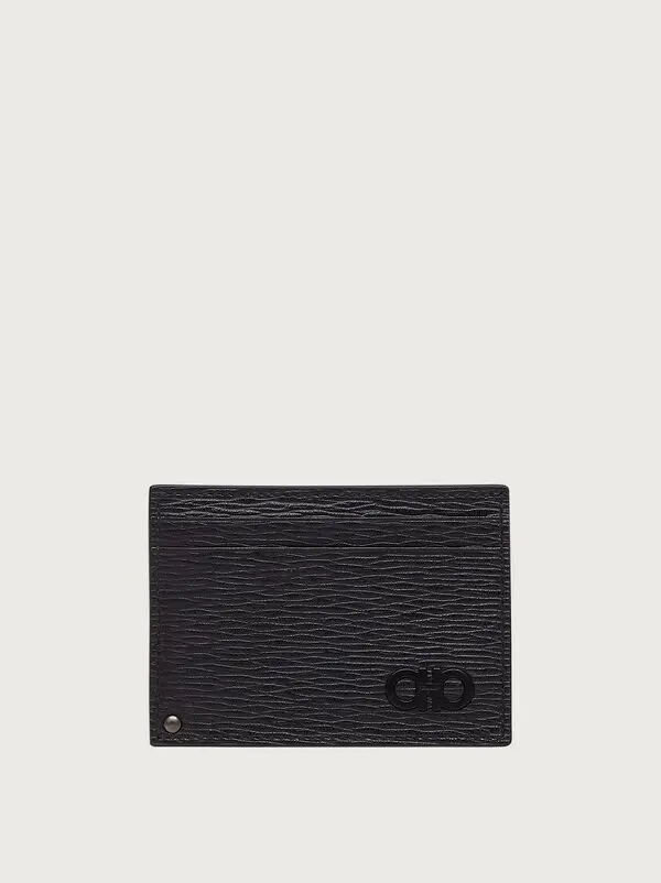 FERRAGAMO Gancini Card Holder - Black