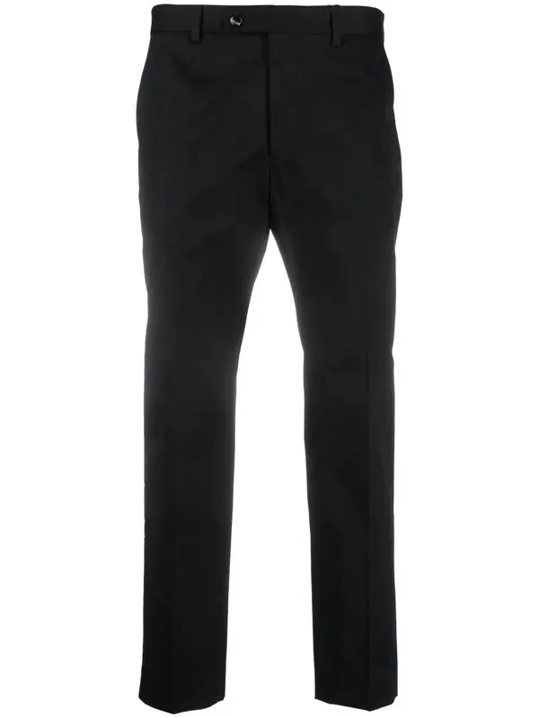 DELL'OGLIO Cropped Leg Trousers - Black