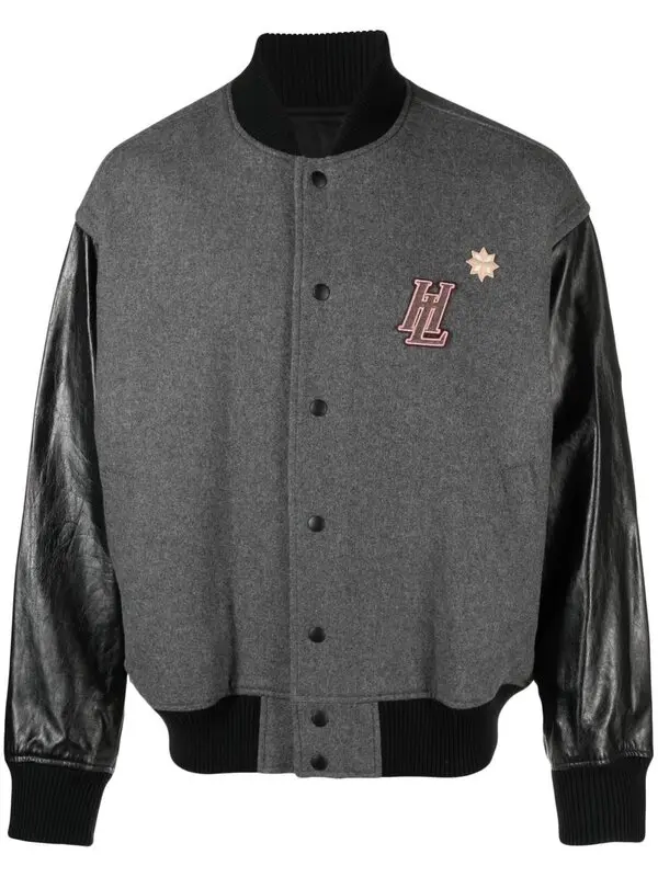 Helmut Lang Logo Varsity Bomber Jacket