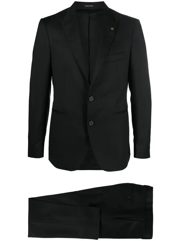 Tagliatore Single-breasted Virgin Wool Suit - Black