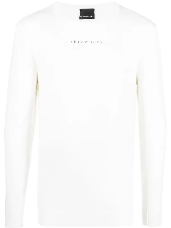 THROWBACK. Graphic-print Merino-blend Jumper